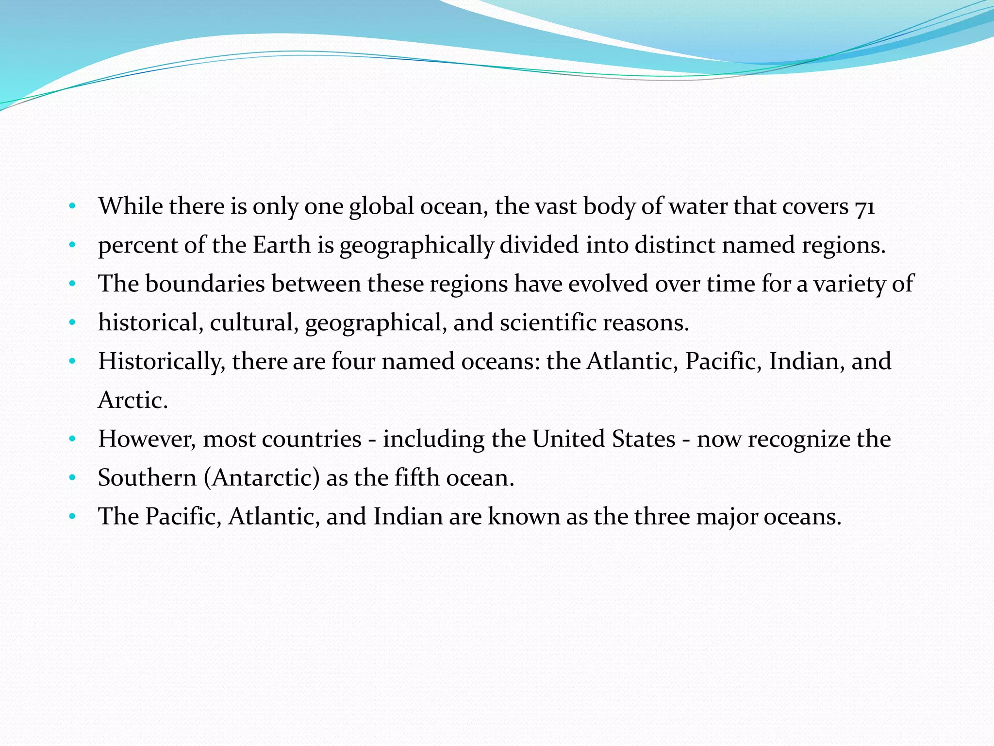 Oceans Power Point Presentation | PPTX