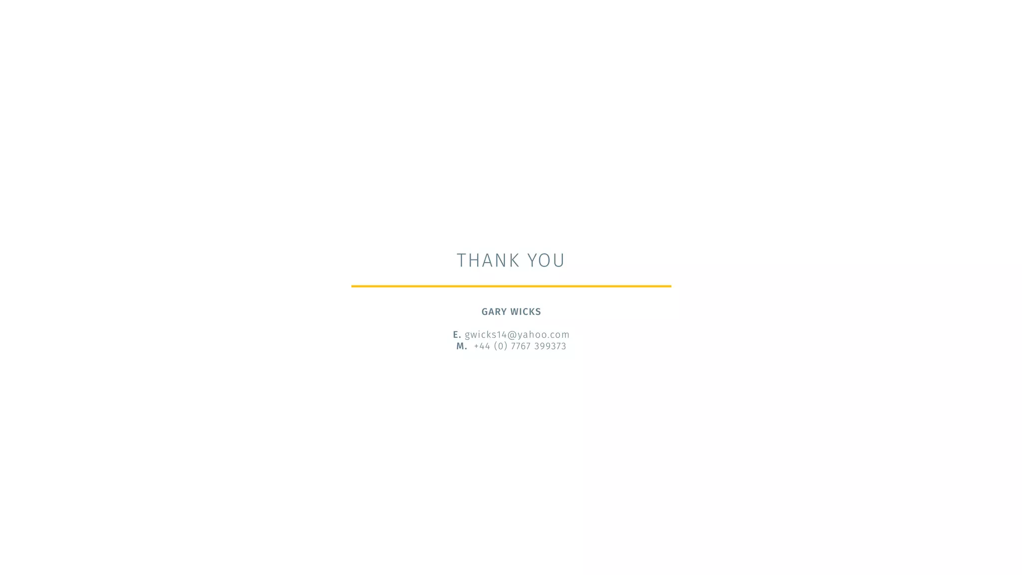 GaryWicks_Portfolio final pdf | PPT