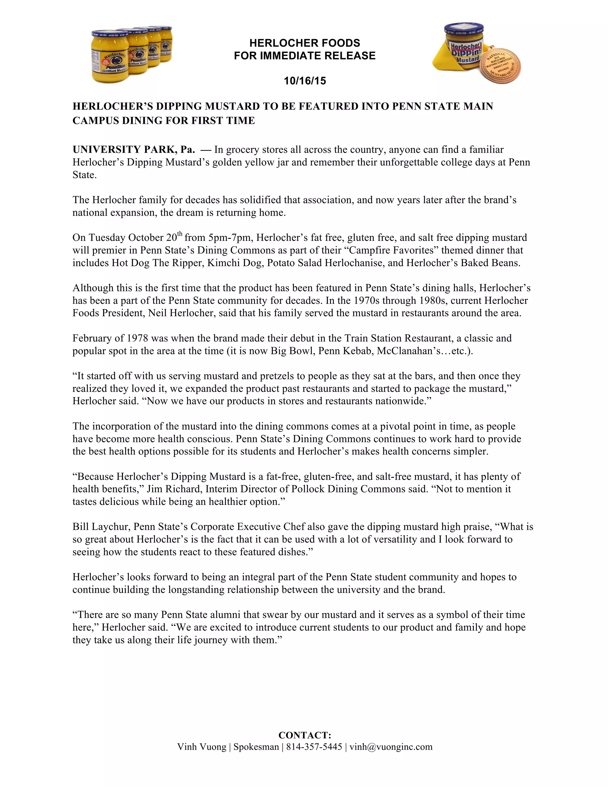Herlocher Press Release | PDF