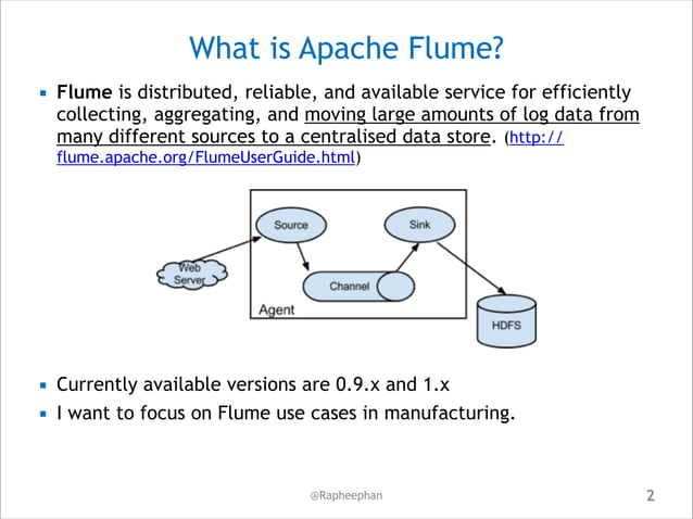Apache Flume and its use case in Manufacturing | PPT
