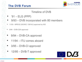 The Digital Video Broadcast (DVB) Project | PPT