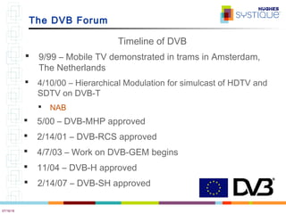 The Digital Video Broadcast (DVB) Project | PPT