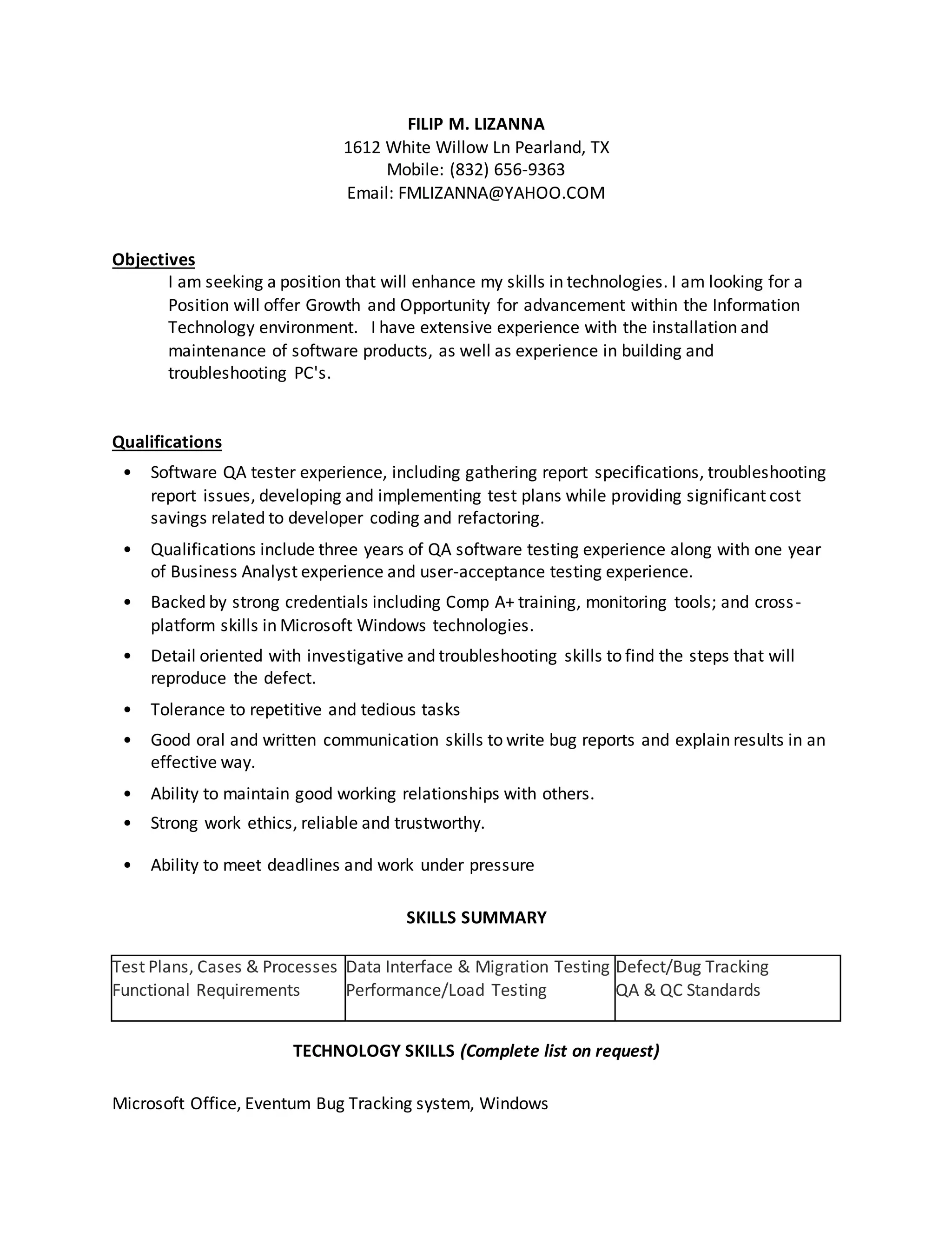 filip resume | DOCX