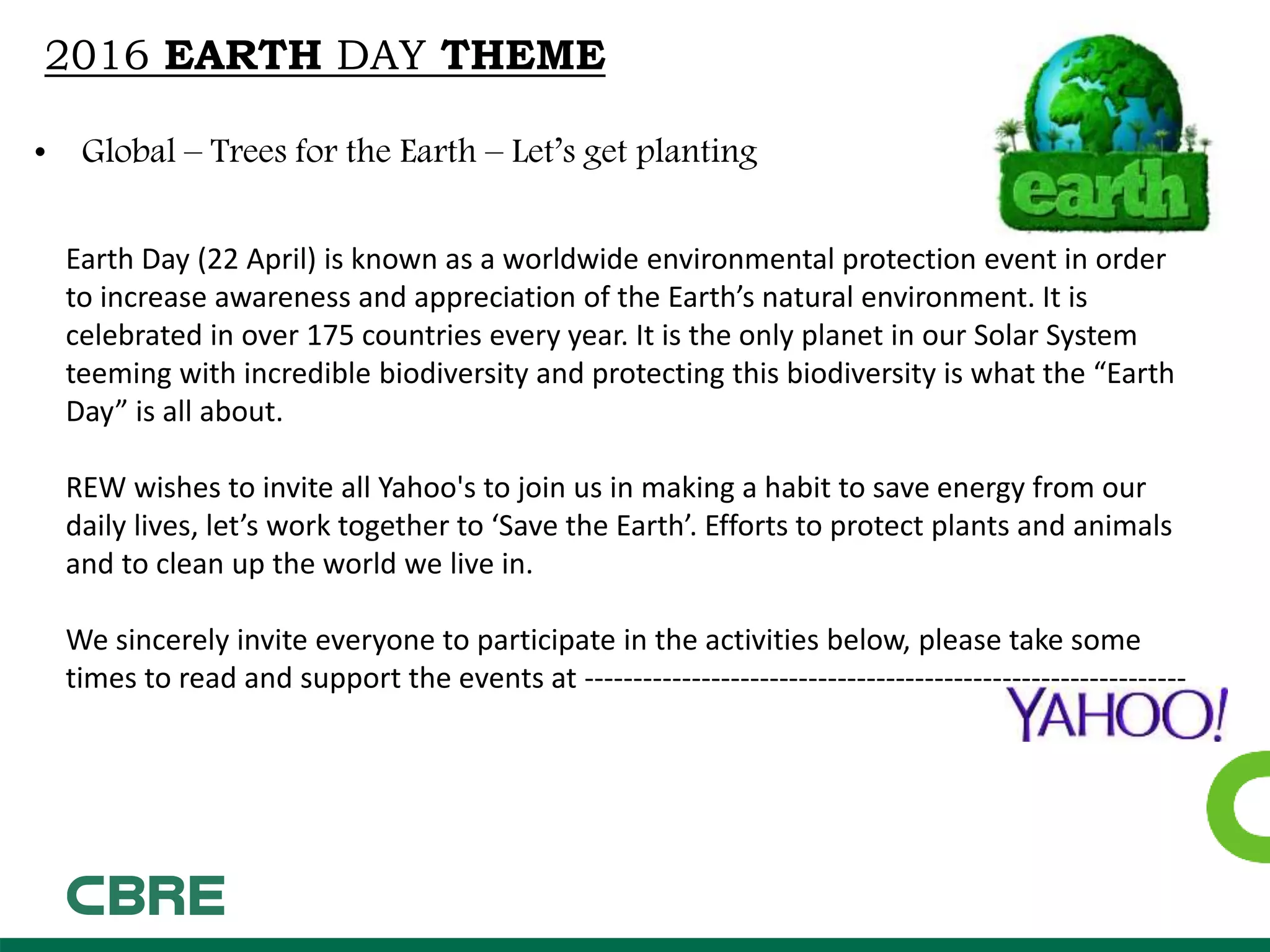 Earth Day Proposal | PPTX