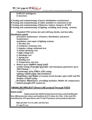 ELECHTRICAL COMMISSIONING TECHNICIAN 2201622 | DOCX