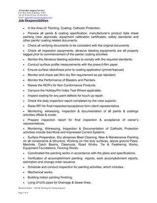 QA_QC PAINTING & COATING INSPECTOR - KHURRAM HAFEEZ | DOC