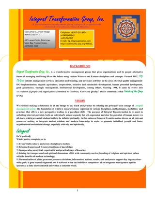 ITG Profile 1-1-14 | PDF | Business | Business and Finance