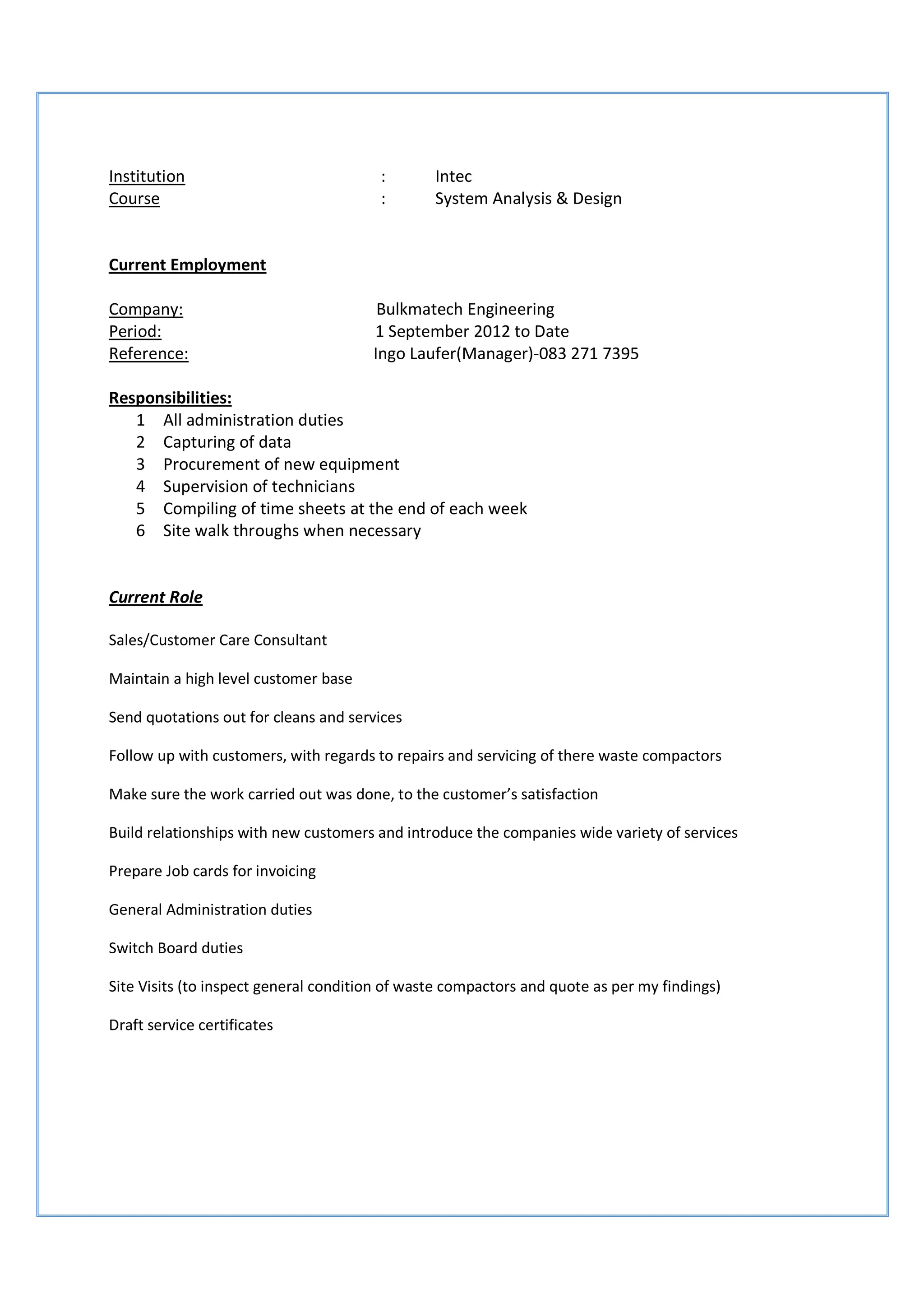 Updated cv brendan moses | PDF