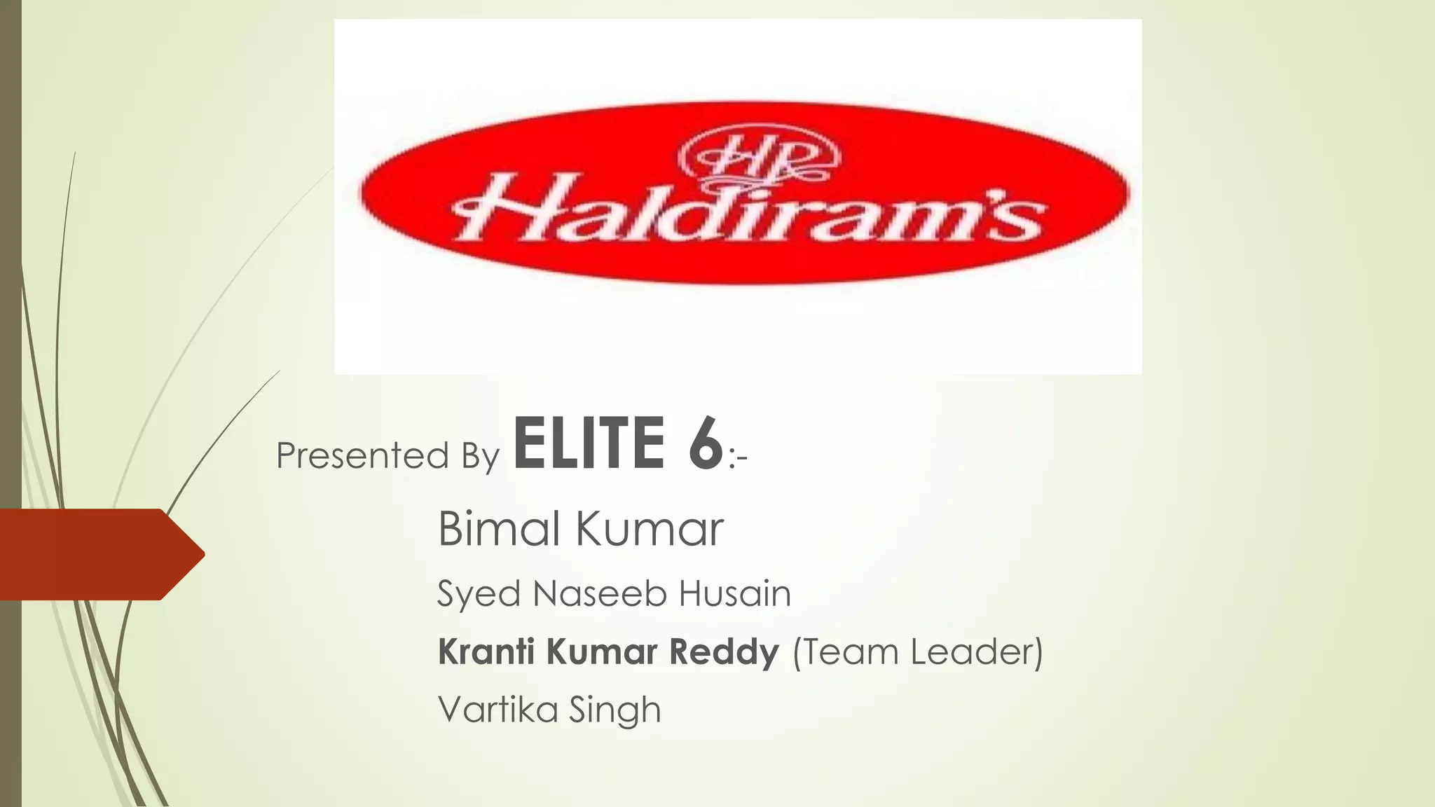 Haldirams Case Study | PPTX