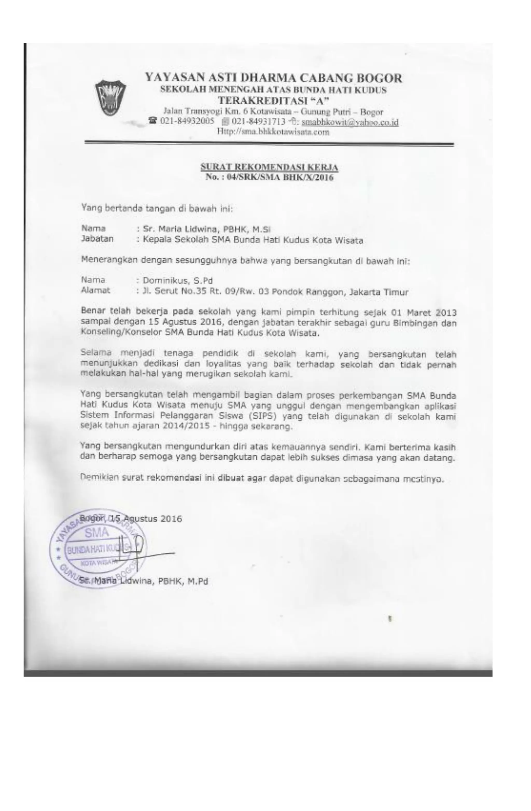 CV DOMINIKUS TINAMBUNAN | PDF