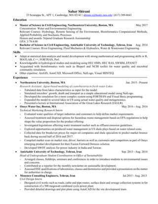 Sahar Shirani- Resume | PDF | Civil Engineering Industry | Industries