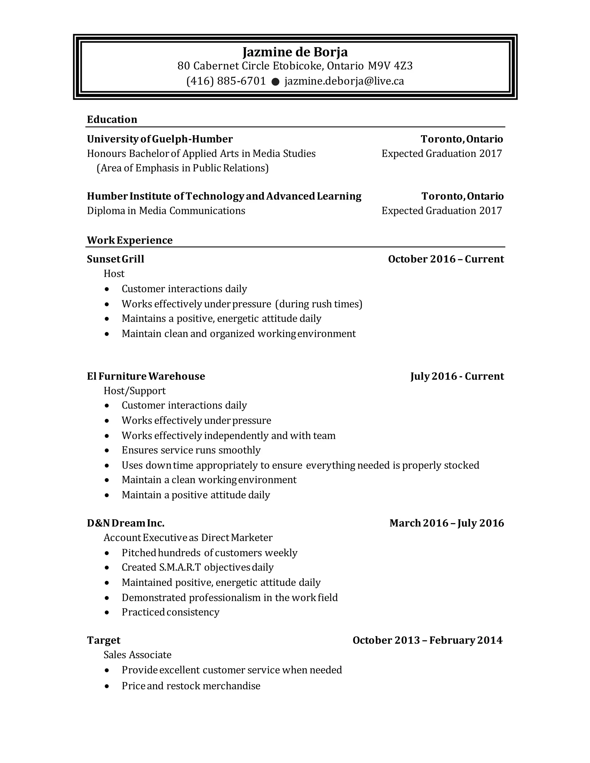 Resume 2016 | DOCX | Computing | Technology & Computing