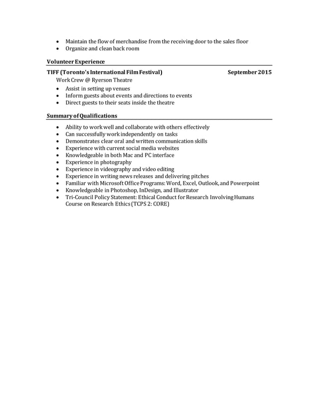 Resume 2016 | DOCX | Computing | Technology & Computing