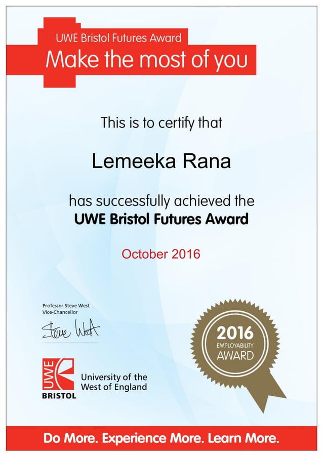 UWEBFA Certificate 2016 Lemeeka Rana (4) | PDF