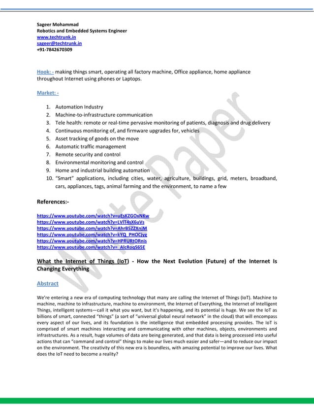 IoT White Paper | PDF