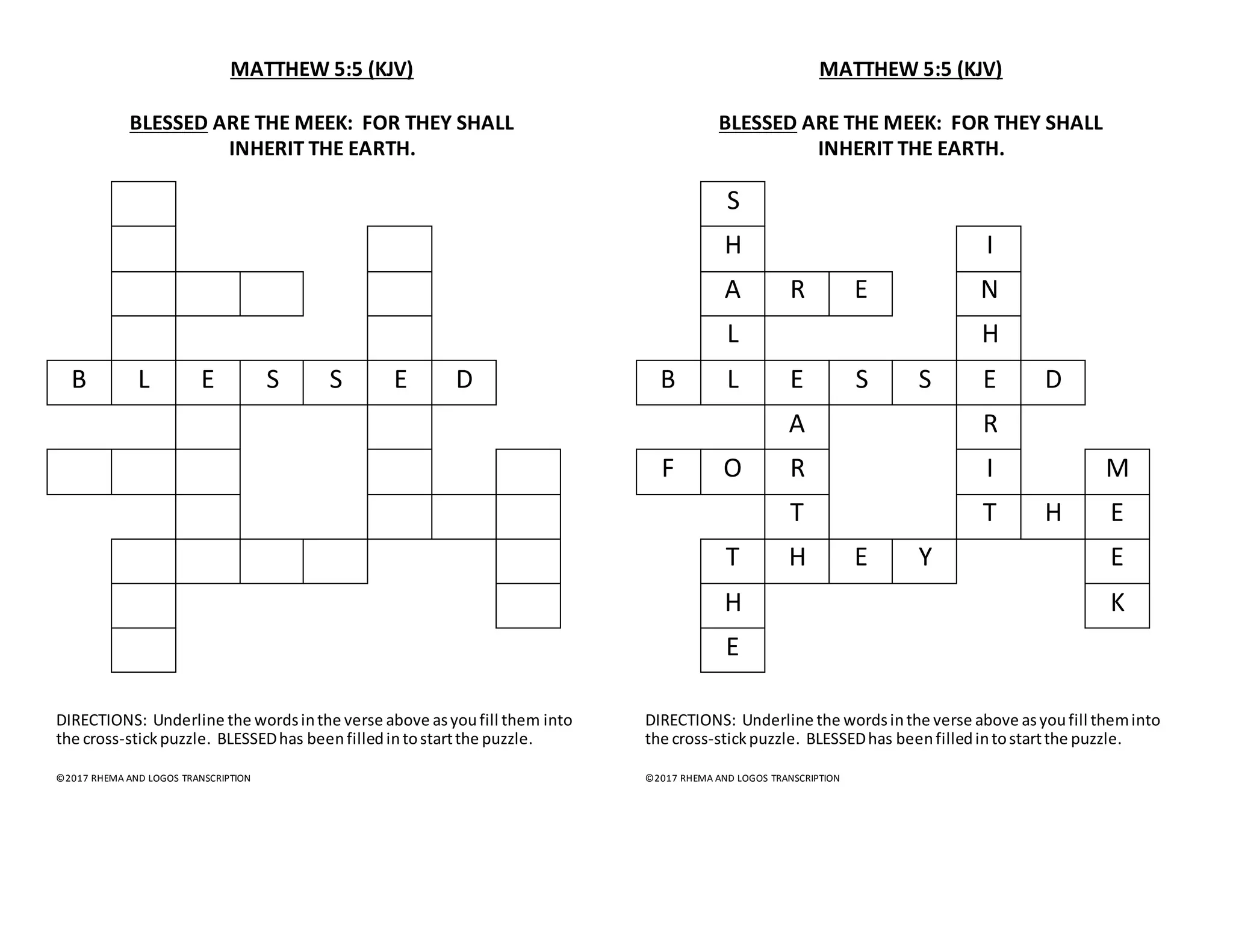 THE BEATITUDES - MATTHEW 5-5 | DOCX