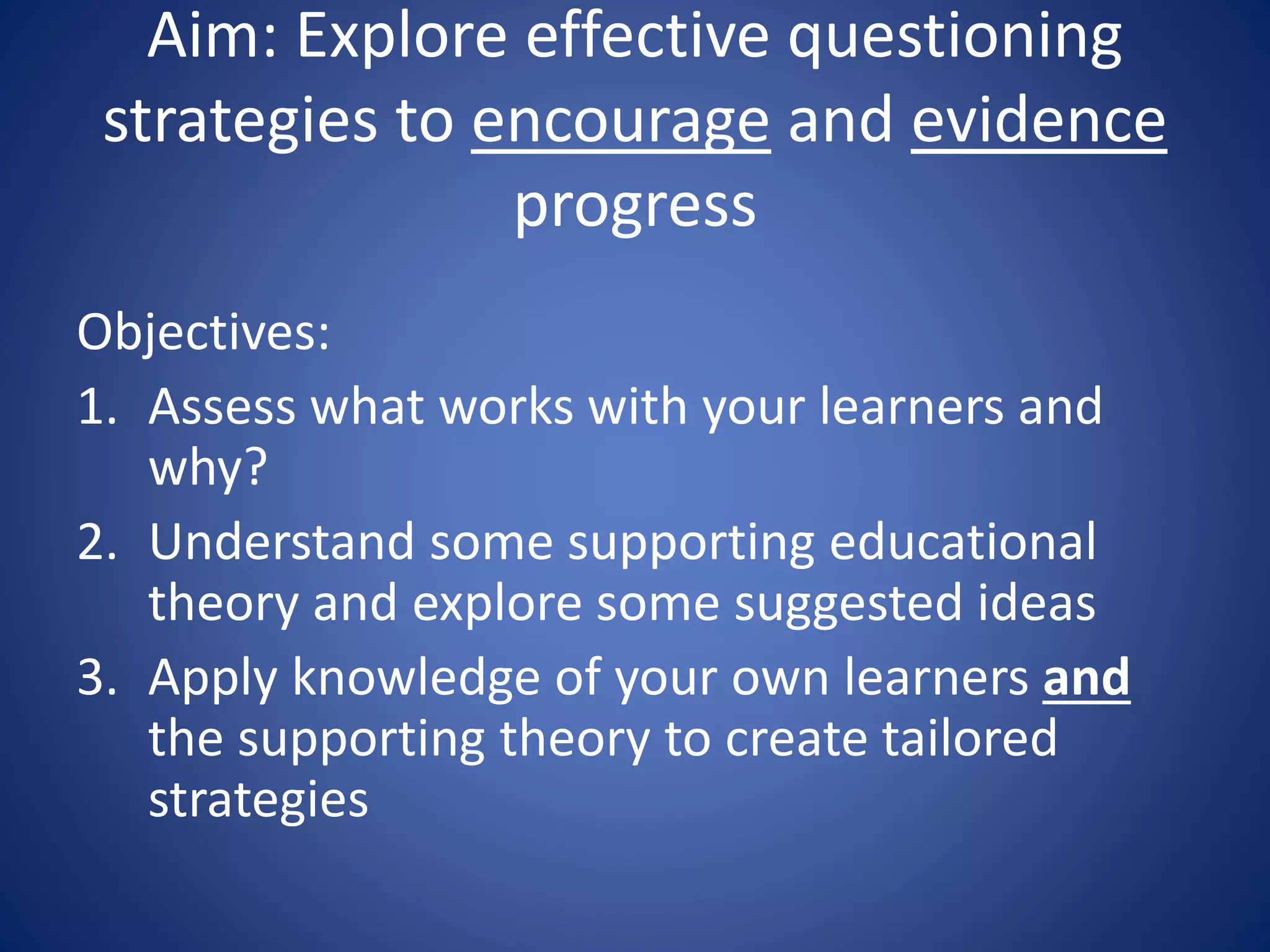 Questioning Techniques | PPTX