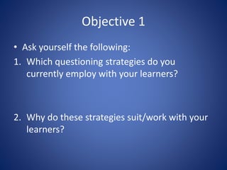 Questioning Techniques | PPTX