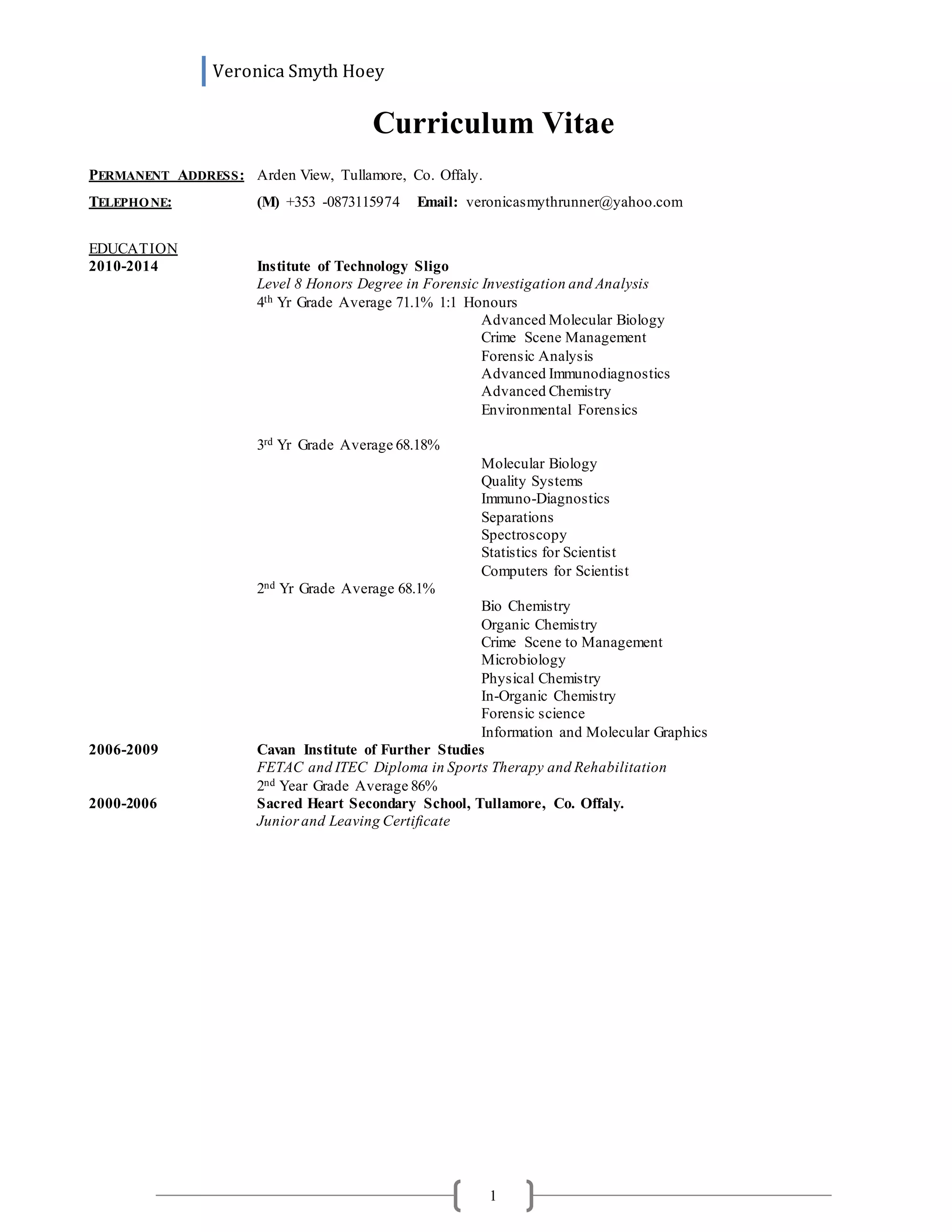 Curriculum Vitae (2015a) | DOCX