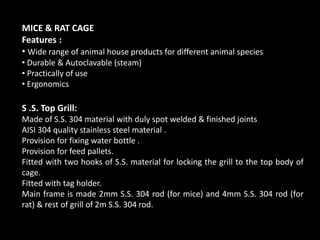Lab Animal House - Vivarium Presentation | PPTX