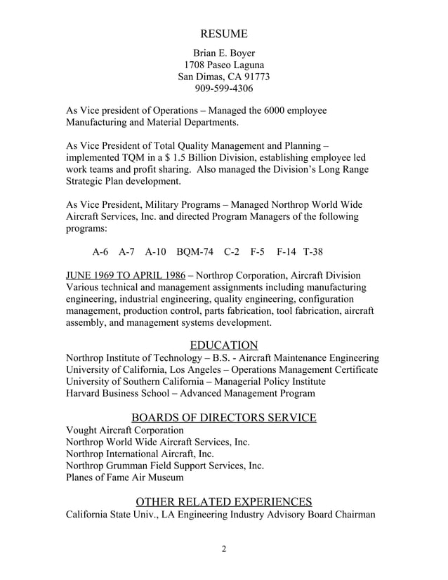 RESUME-BRIAN-120307 | PDF