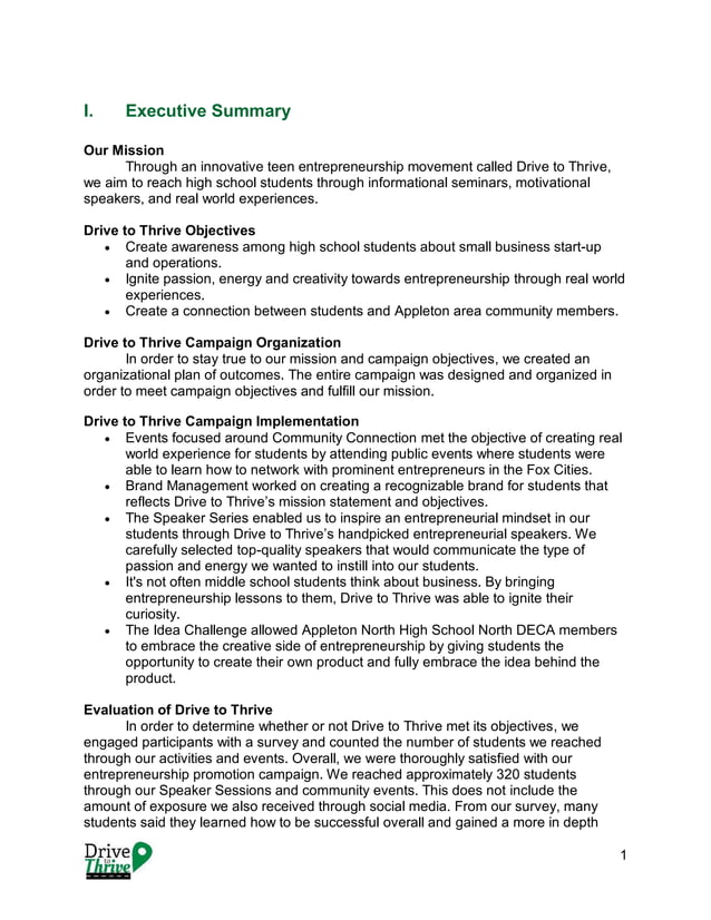 Drive to Thrive FINAL | PDF | Secondary Education | Education