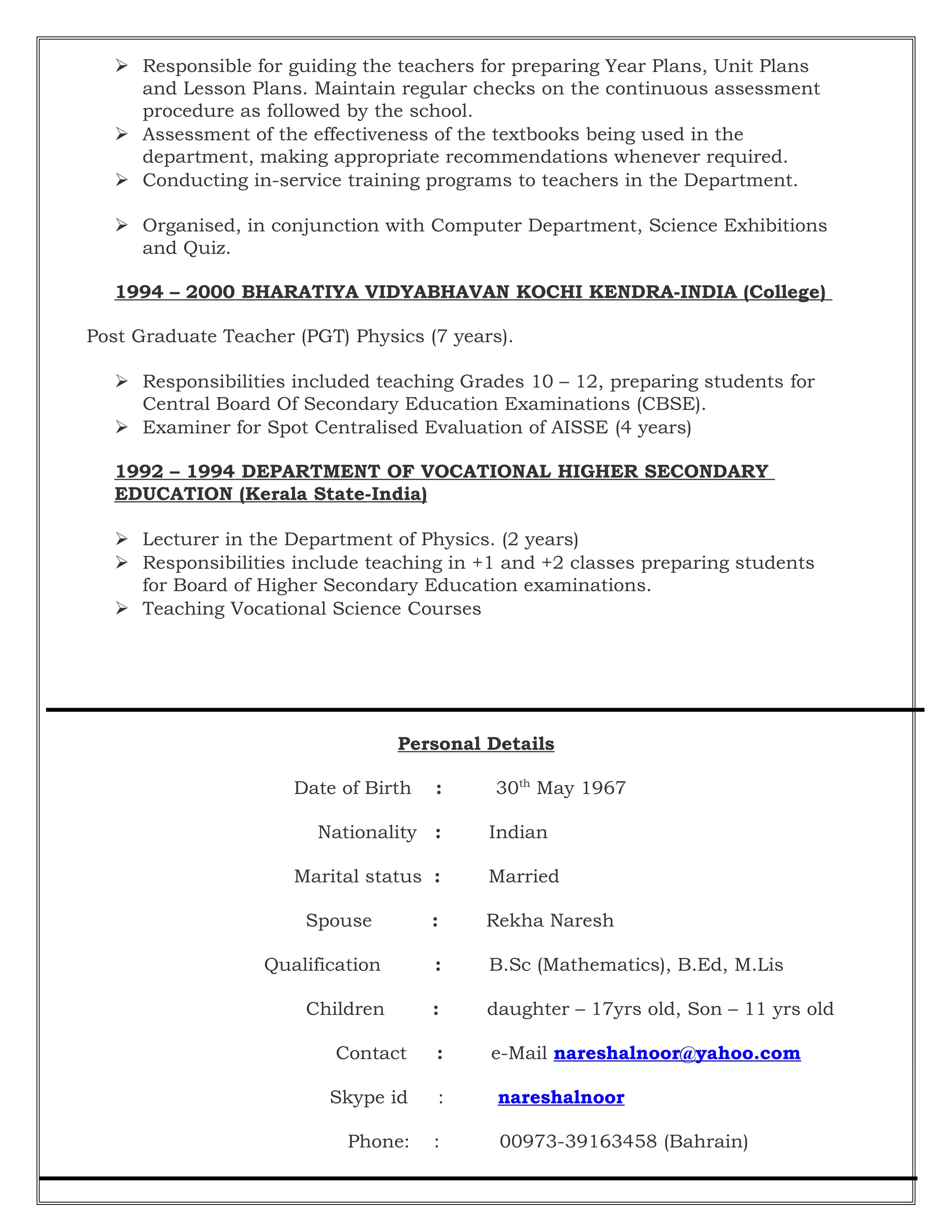 Naresh Kumar CV | DOC