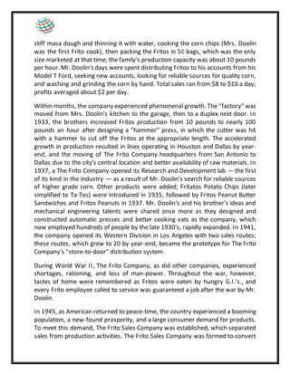 alisha frito report | DOCX | Business | Business and Finance