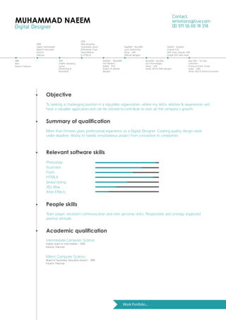 Naeem CV 2015 | PDF | Technology & Computing