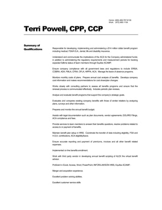 Terri resume cinemark | DOC