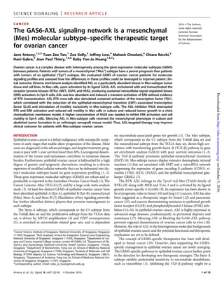 The GAS6-AXL signaling network is a mesenchymal (Mes) molecular subtype ...