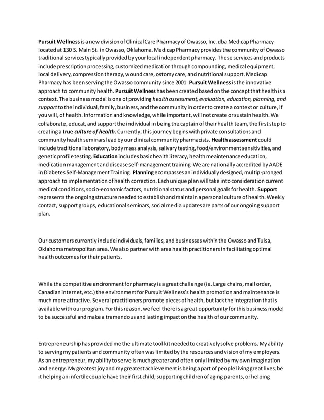 Pursuit Wellness Mission Statement | PDF