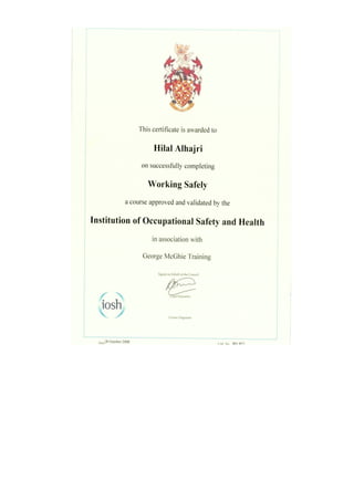 IOSH Working Safely | PDF