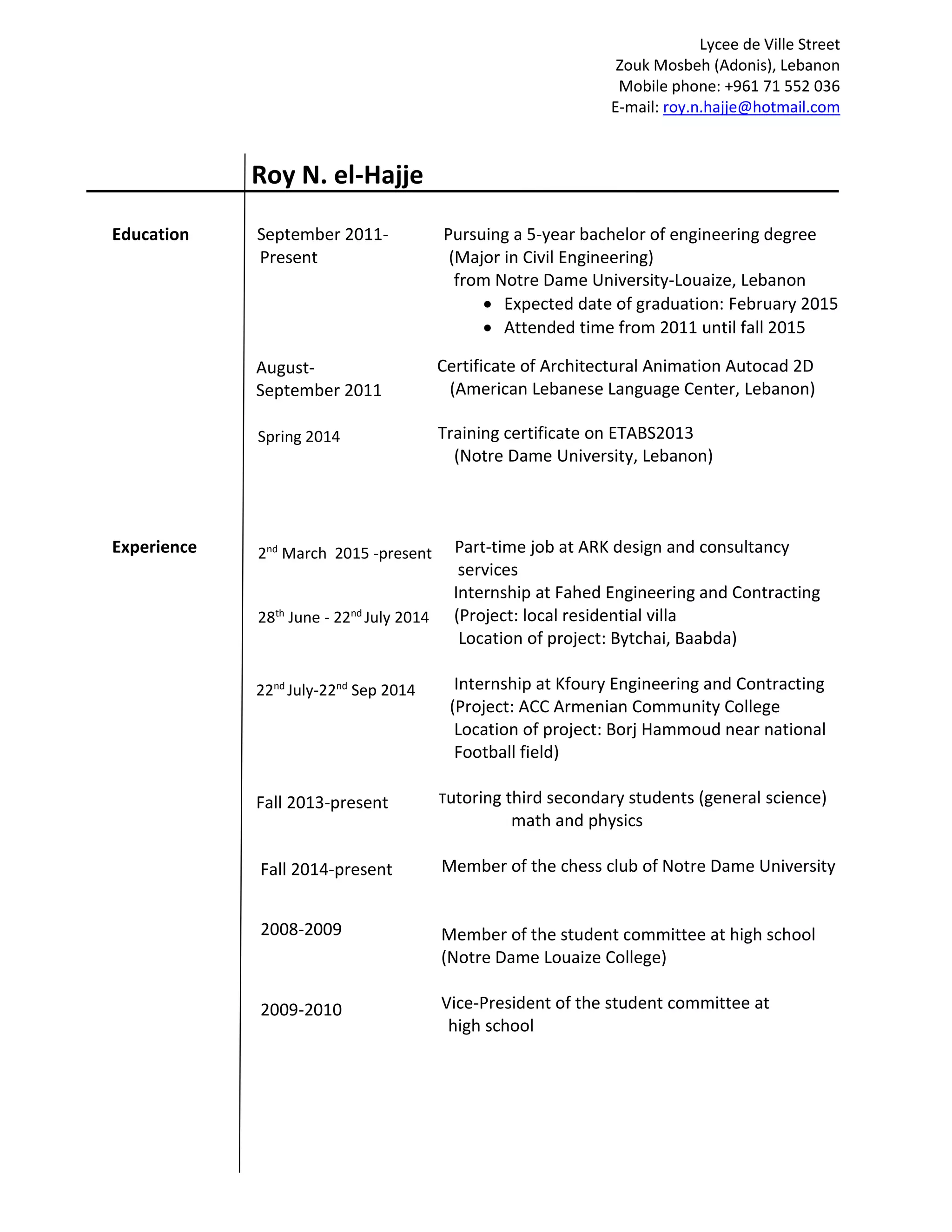 ROY_ELHAJJE_(Curriculum_vitae) ndu | DOCX