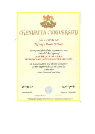 Bachelor of Arts Degree Certificate | PDF
