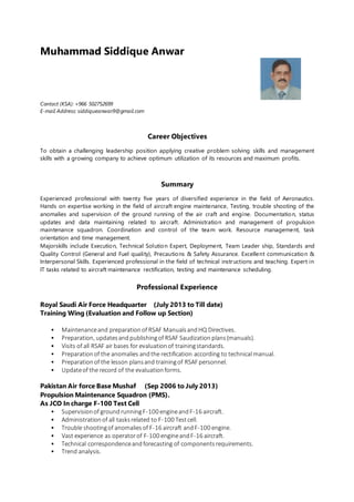 Muhammad Siddique Anwer | DOCX | Air Travel | Travel Type