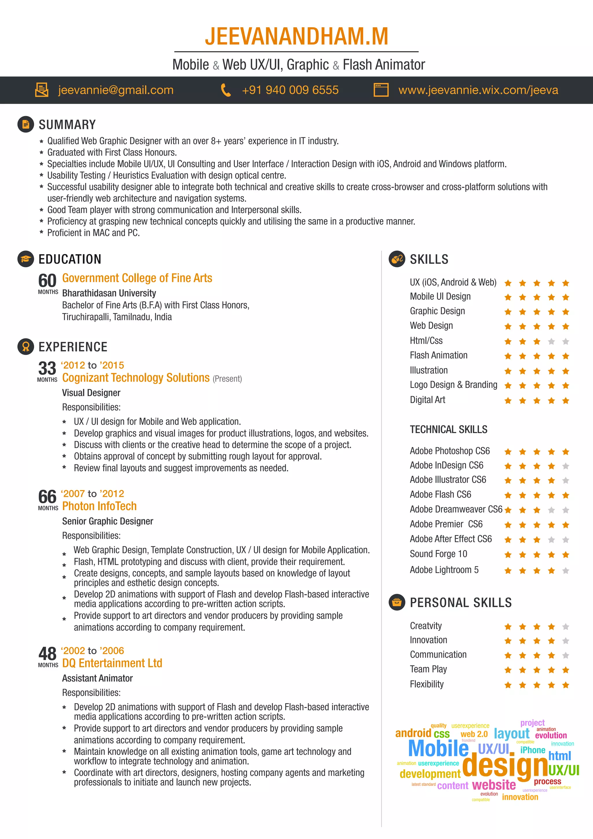 Graphic Designer Resume and Portfolio_Jeeva | PDF | Graphics Software | Computer Software and ...