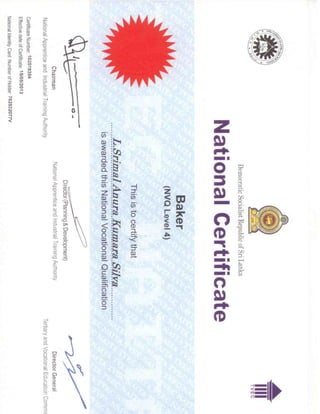 Srimal Certificate | PDF