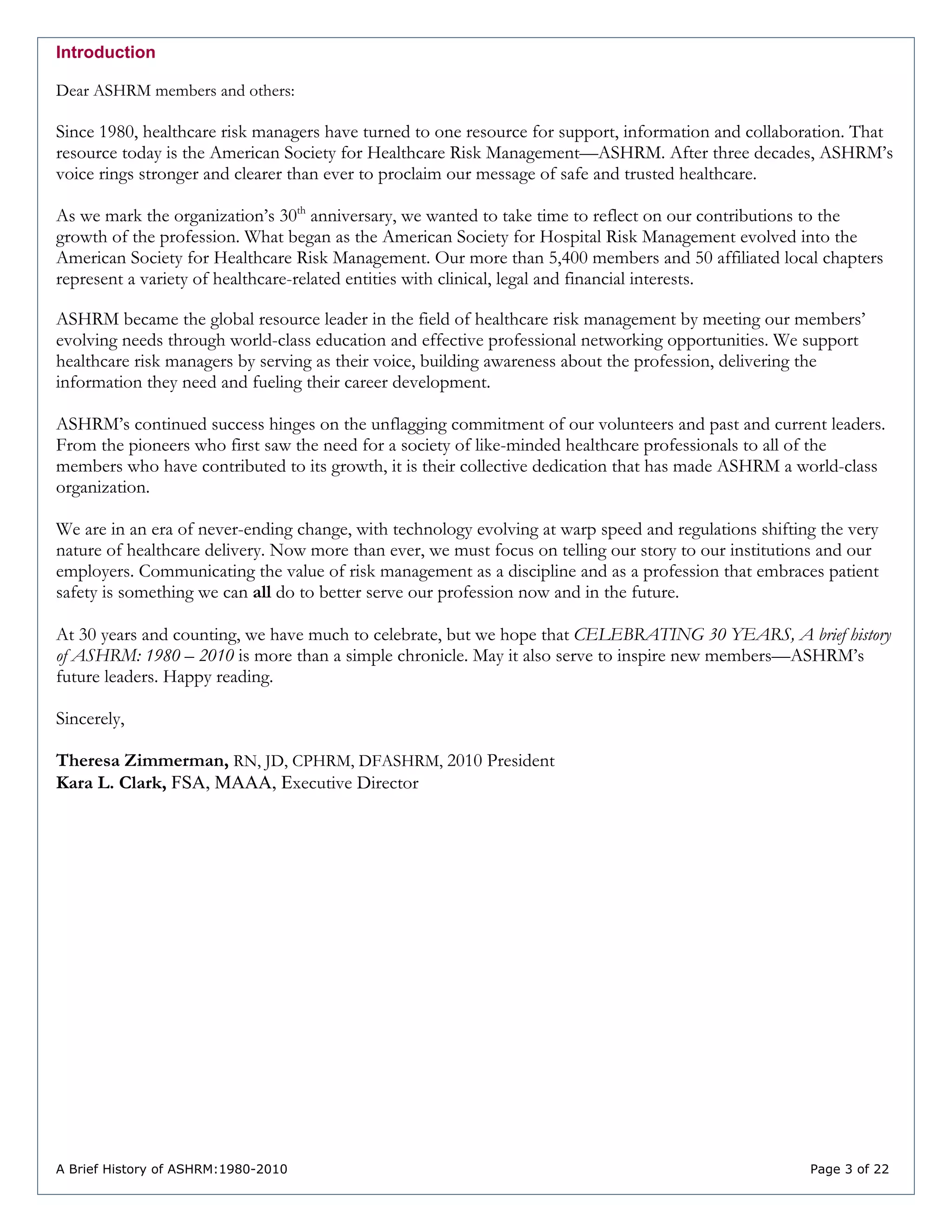 A_Brief_History_of_ASHRM | PDF