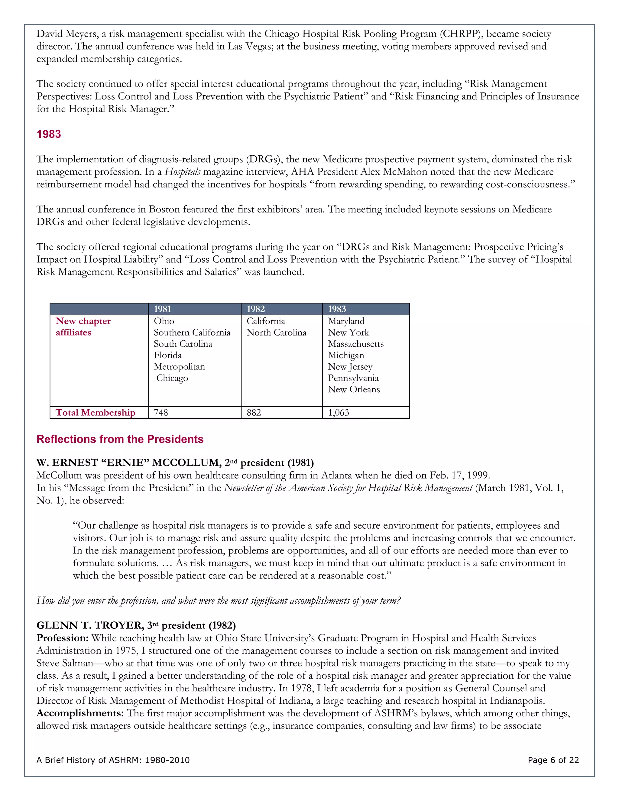 A_Brief_History_of_ASHRM | PDF