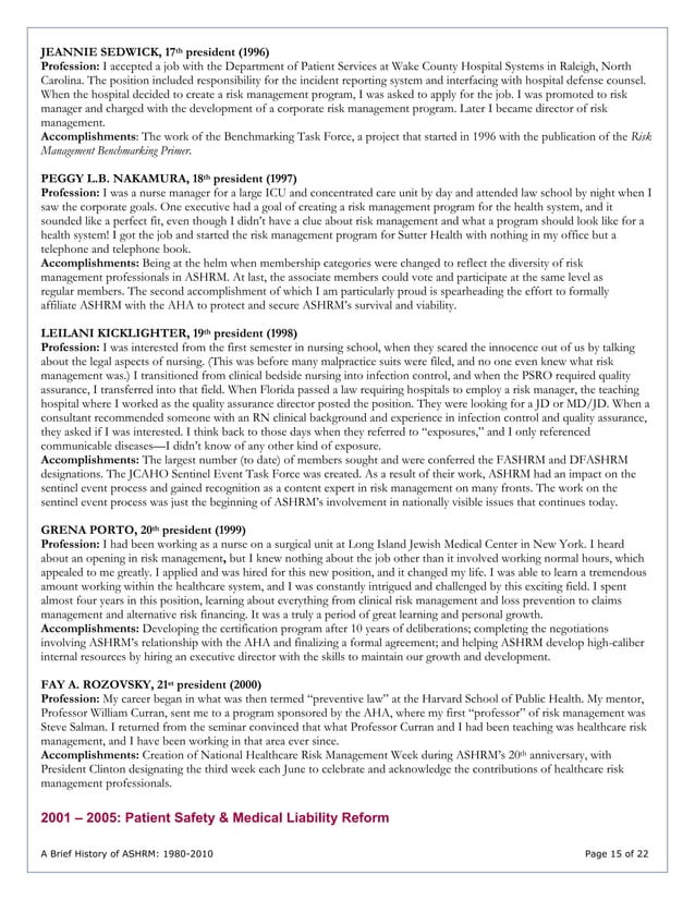 A_Brief_History_of_ASHRM | PDF