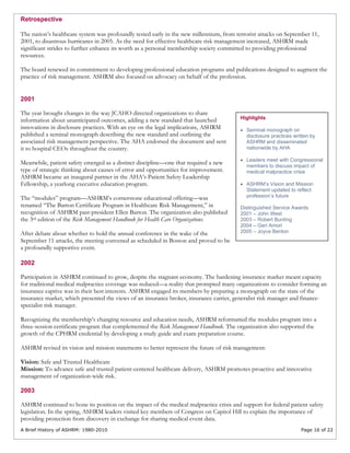 A_Brief_History_of_ASHRM | PDF