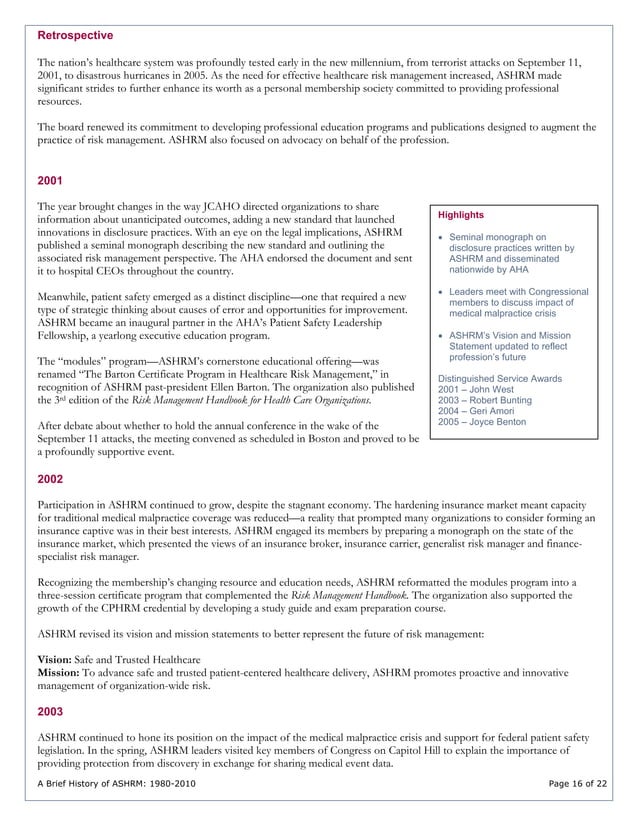 A_Brief_History_of_ASHRM | PDF