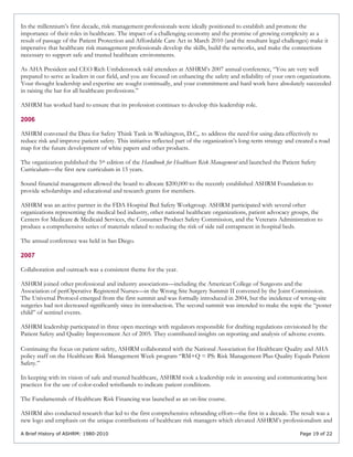 A_Brief_History_of_ASHRM | PDF