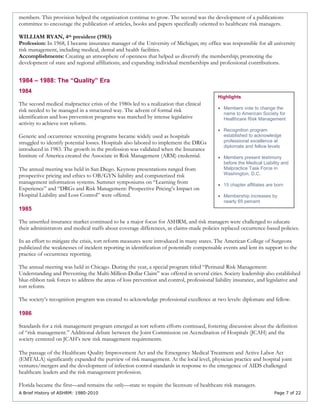 A_Brief_History_of_ASHRM | PDF