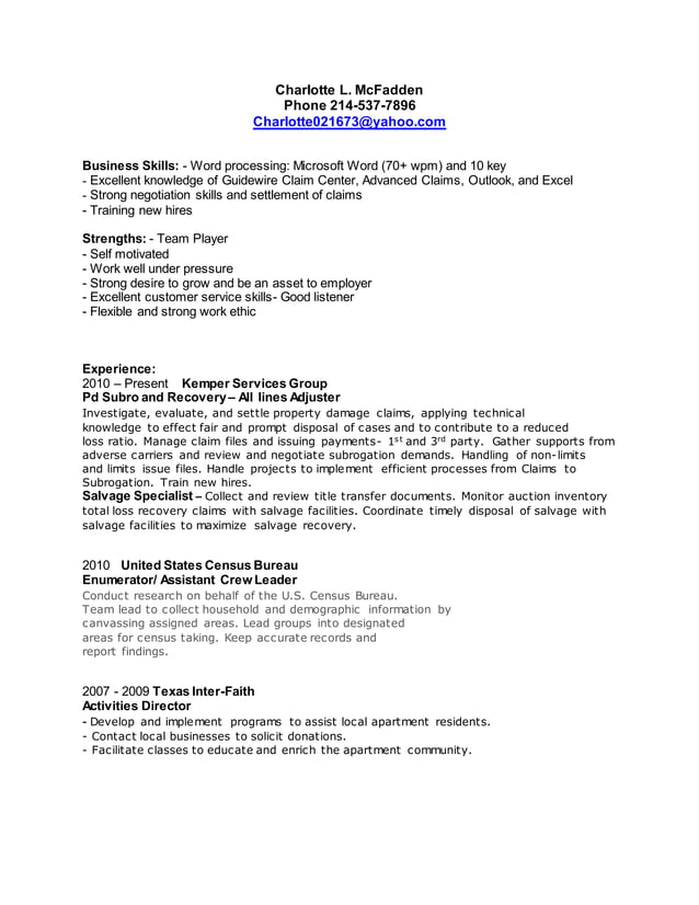 CHARLOTTE RESUME | PDF