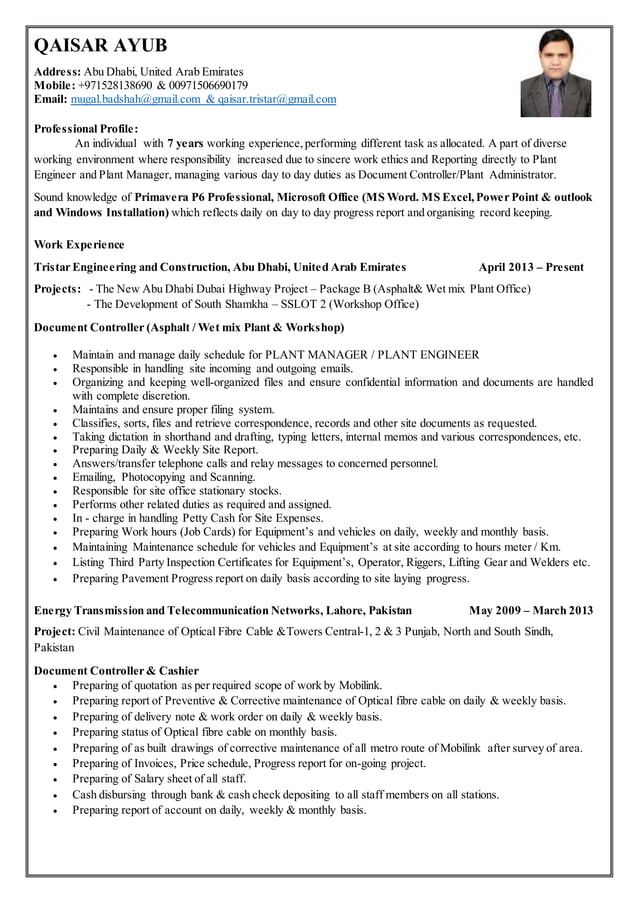 Qaisar Ayub CV | PDF