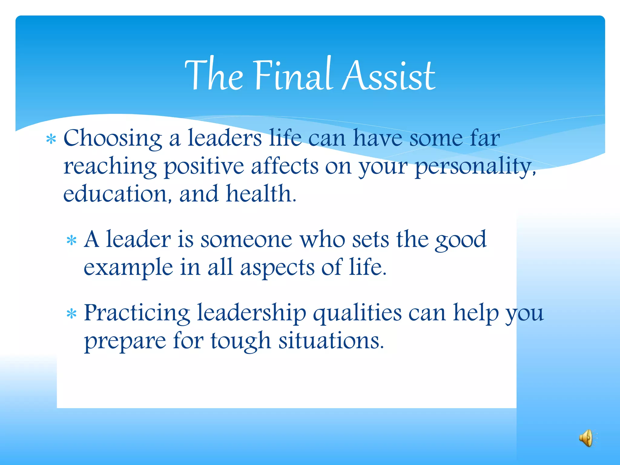 Youth Leadership - PPT Presentation-1 | PPTX