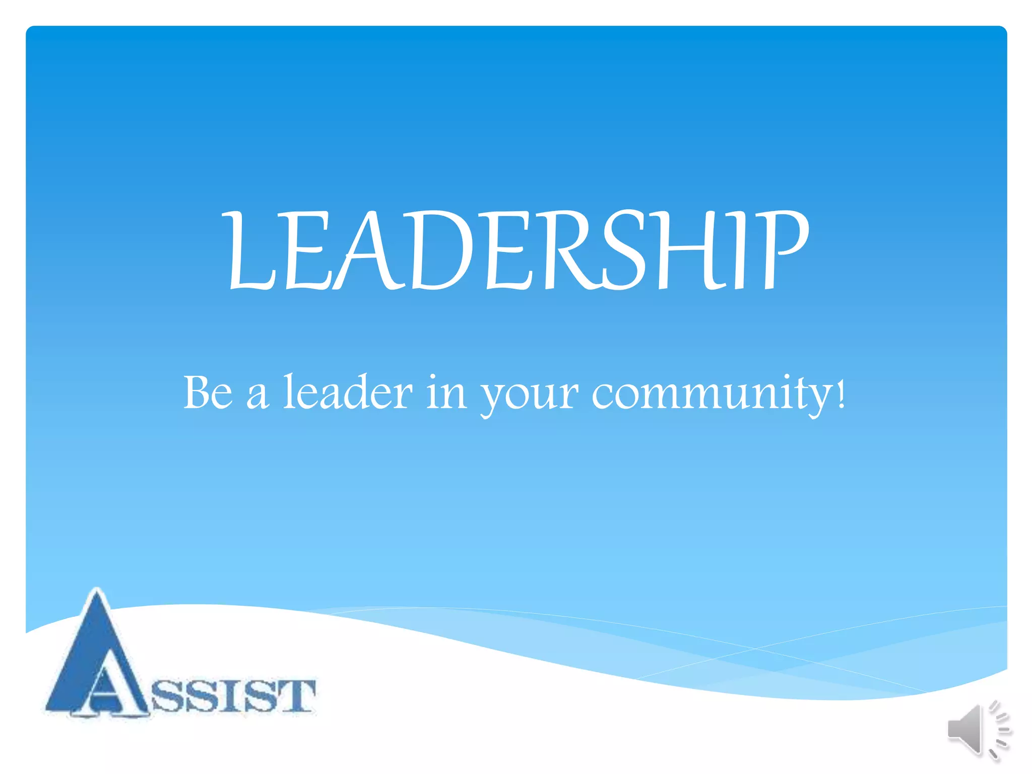 Become a Leader in Your Community | PPT