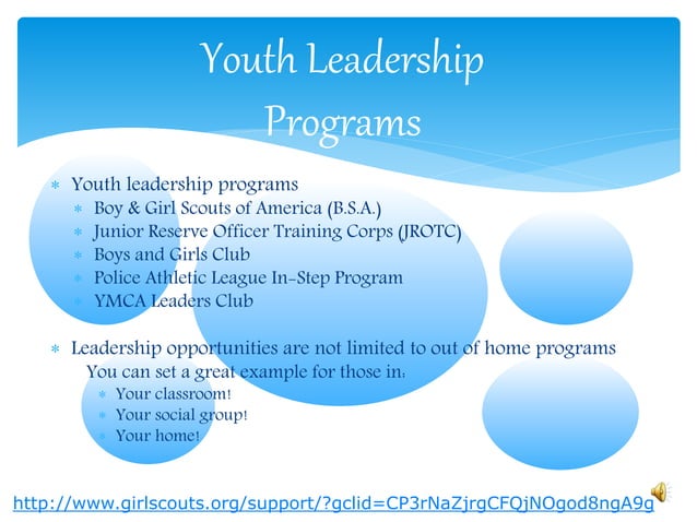 Youth Leadership - PPT Presentation-1 | PPTX